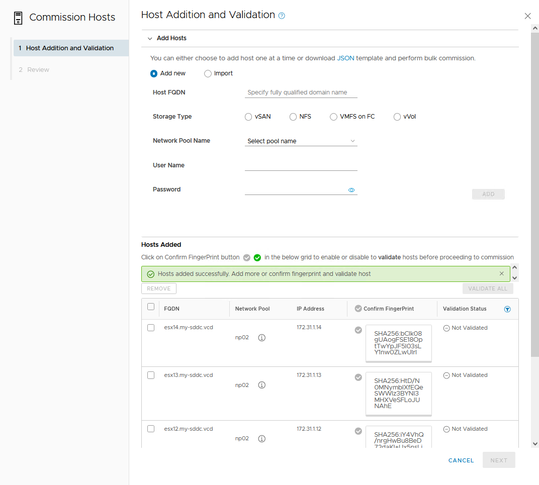 VCF on VCD: 2 – Workload Domain – My Software Defined DataCenter