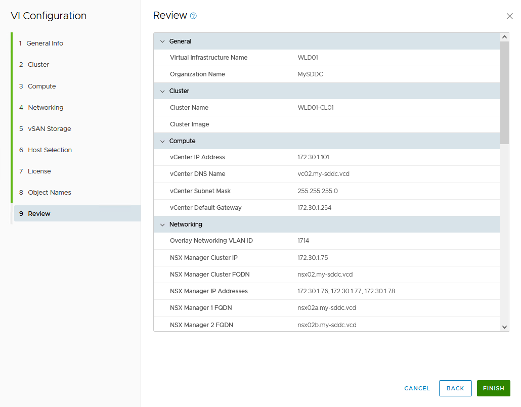 VCF on VCD: 2 – Workload Domain – My Software Defined DataCenter