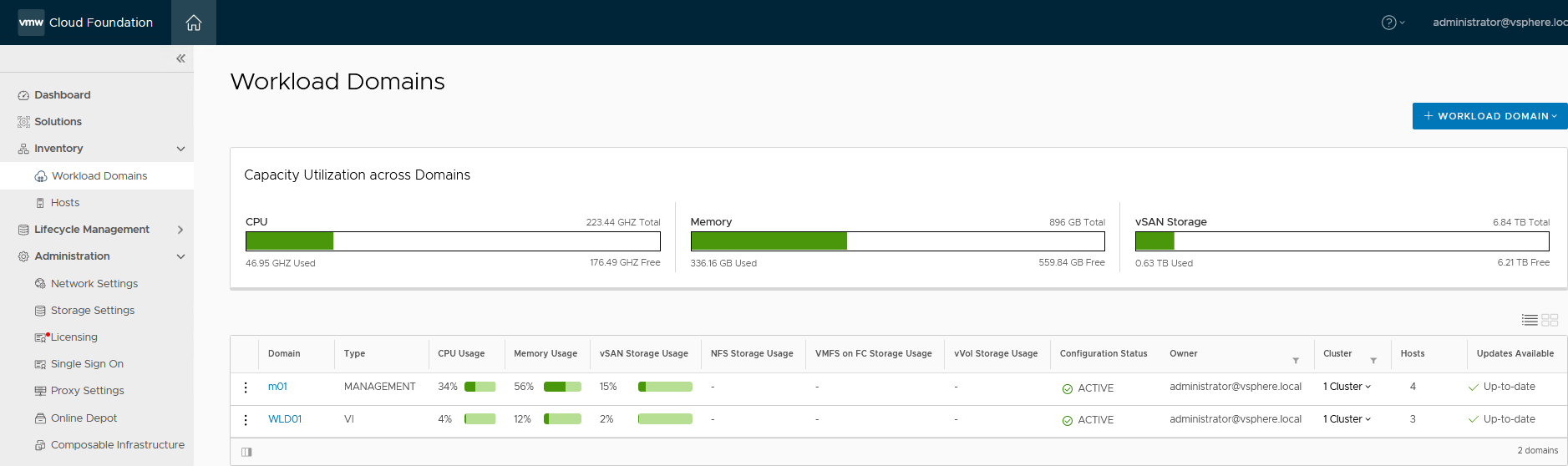 VCF on VCD: 2 – Workload Domain – My Software Defined DataCenter